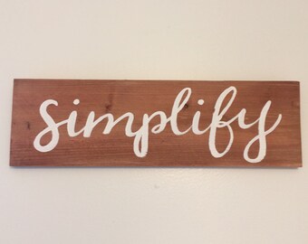 Simplify sign | Etsy