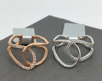 Overlapping ring | Etsy