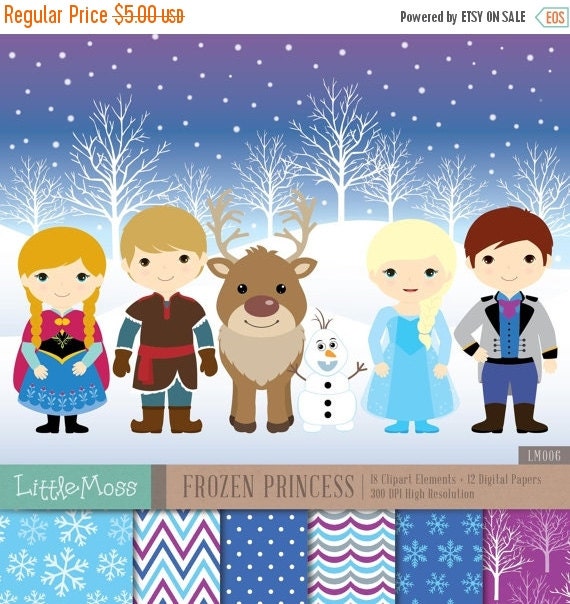 30% OFF SALE Snow Princess Digital Clipart and by LittleMoss