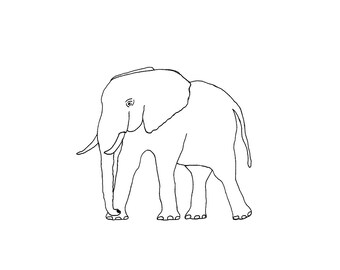 Elephant outline | Etsy