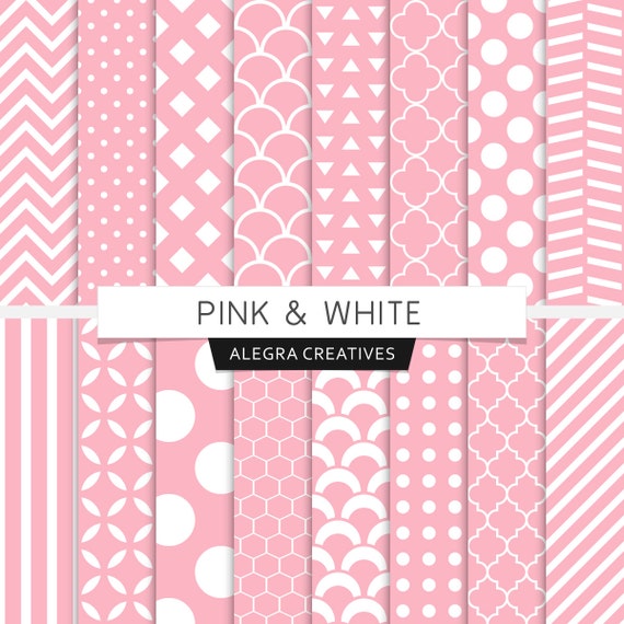 Light Pink Chevron Scrapbook Paper