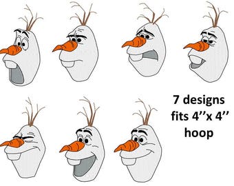 Olaf embroidery | Etsy
