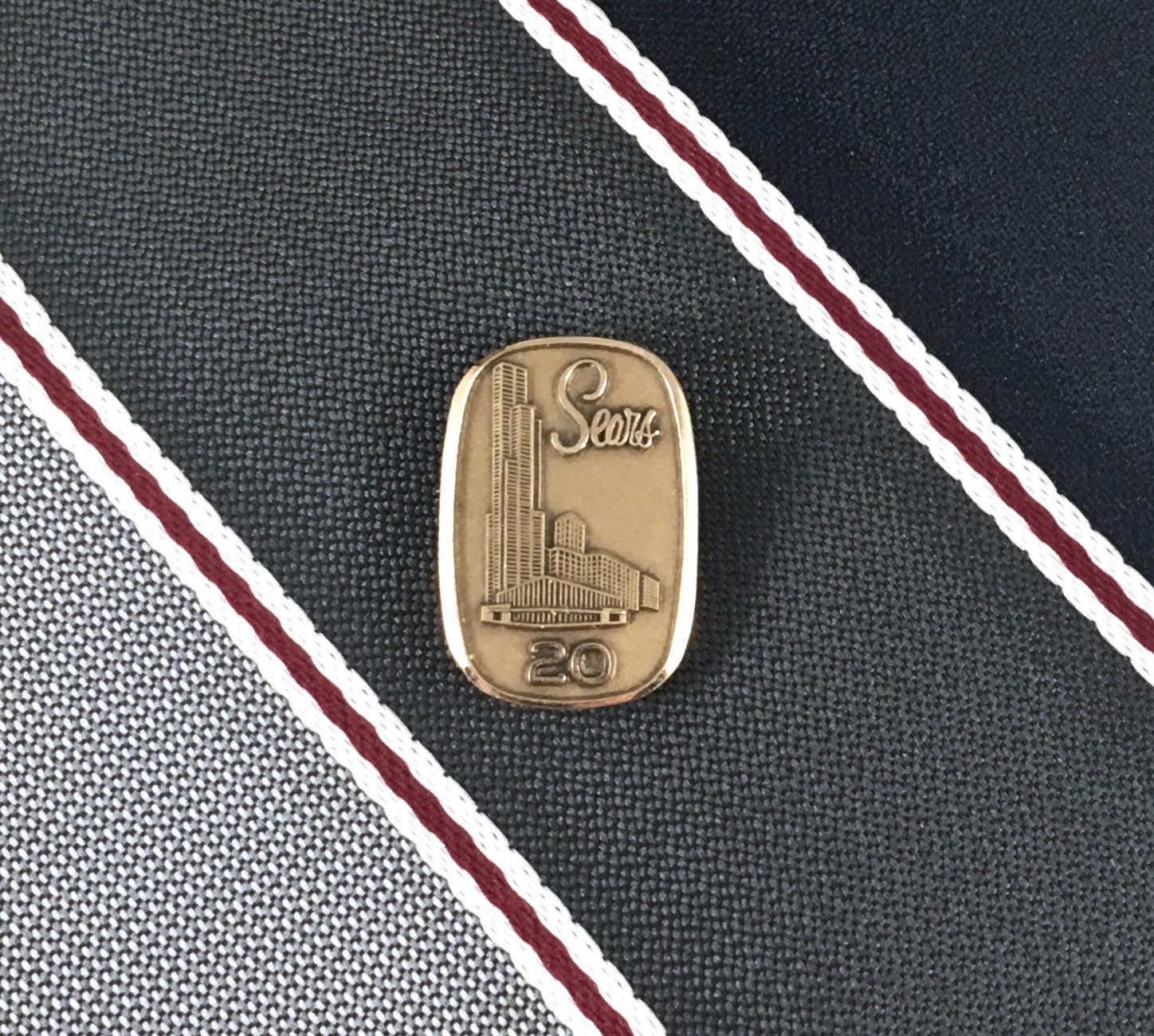 Sears Tie Pin 10 K Gold Filled Lapel Pin Service Award Tie Sears Tie Pin 10 K Gold Filled Lapel Pin Service Award Tie