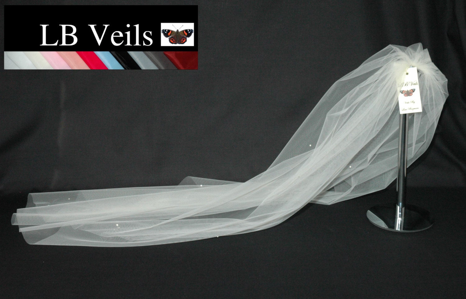 Designer Ivory Wedding Veil Crystal Diamante All Over Any Length 1 ...