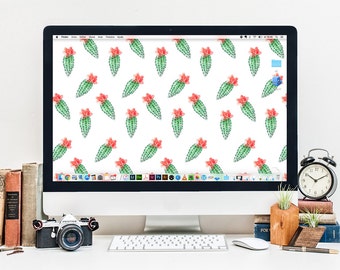 Cactus wallpaper | Etsy