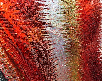 Orange ombre fabric | Etsy