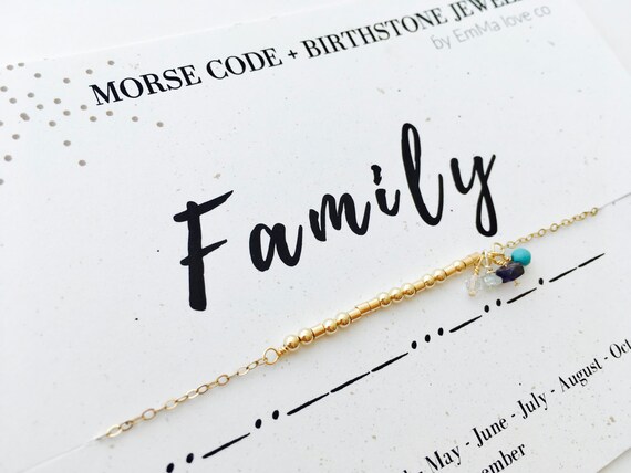 Family Morse Code/Morse Code Bracelet/Morse Code