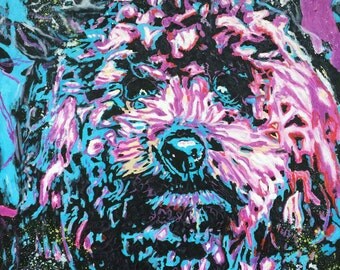 Abstract dog art | Etsy