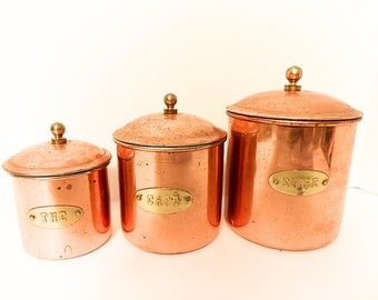 Vintage canister set | Etsy