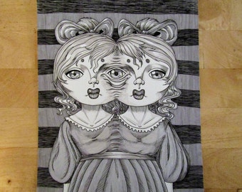 Creepy twins | Etsy