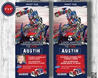 Optimus prime invite | Etsy