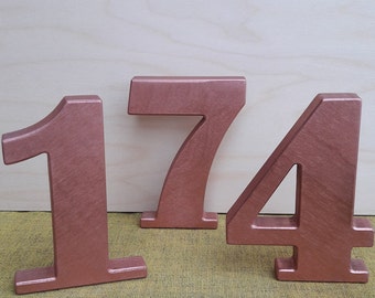 Copper table numbers | Etsy