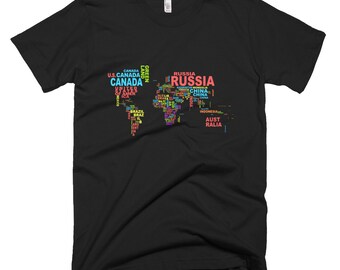 World map tshirt | Etsy