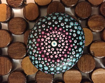 Dot painted stone | Etsy