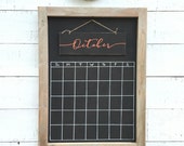 Chalkboard calendar | Etsy