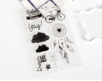 Cartoon rubber stamp | Etsy