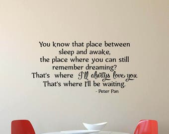 Peter pan wall decal | Etsy