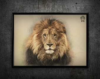 Lion print | Etsy