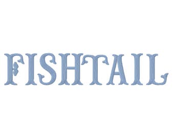 Fishtail font | Etsy