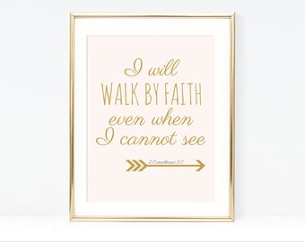 I will walk by faith | Etsy