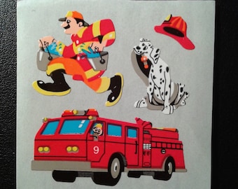 Fire truck sticker | Etsy