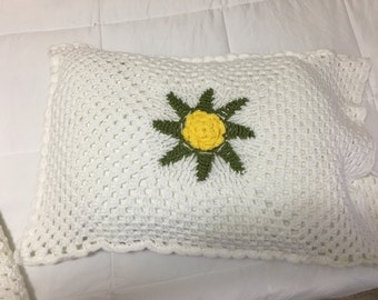 Crochet pillow sham | Etsy