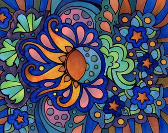 Zentangle sun | Etsy