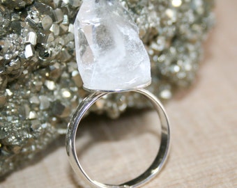 Quartz crystal ring | Etsy