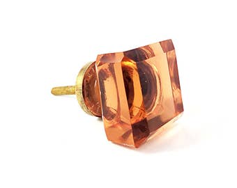 Amber glass knobs | Etsy