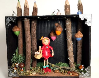 Fairy Tale Polymer Clay Sculpey figurines Dioramas by PhireFly