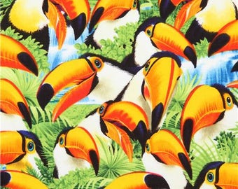 Toucan fabric | Etsy