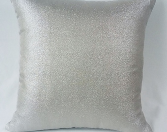 Shiny Silver Sequin Pillow Cover Silver Decorative Pillow