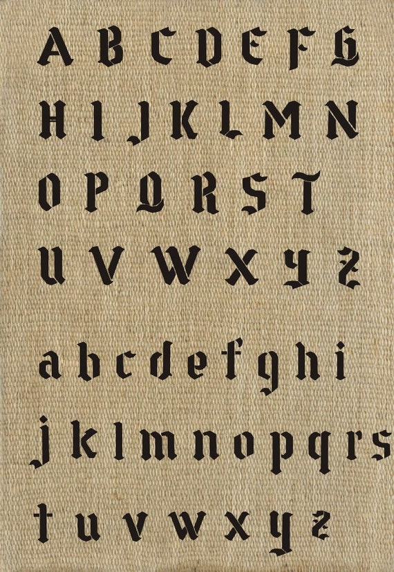 Stencil Letter Stencil Gothic Alphabet Stencil Plaster