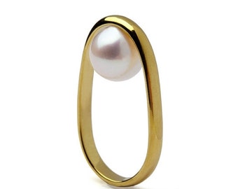 Modern gold ring | Etsy