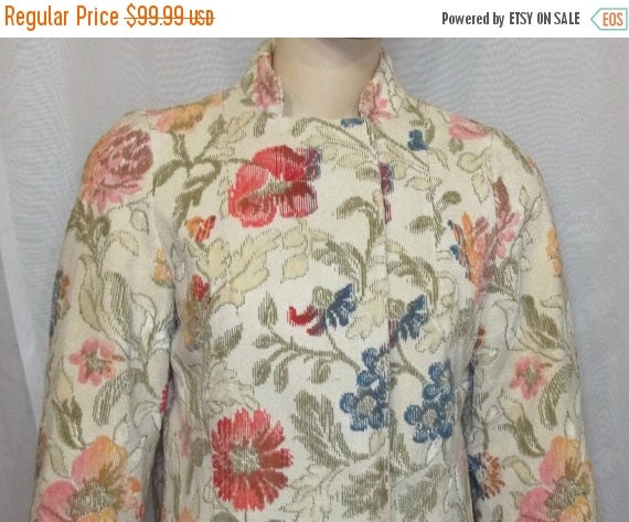 ON SALE Vintage Tapestry Carpet BOHO Coat Jacket by ShonnasVintage