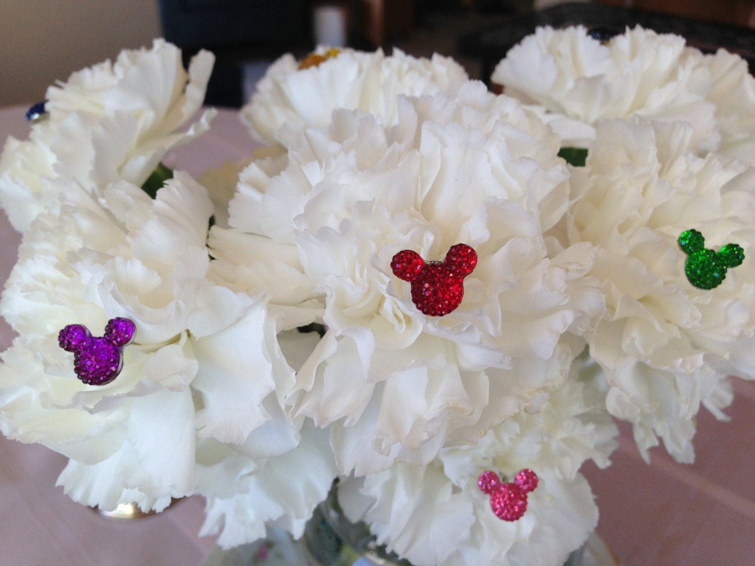 Disney Wedding-4 Hidden Mickey Flower Pins-Bouquets-Disney Floral Pins ...