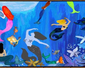 Mermaid area rug | Etsy