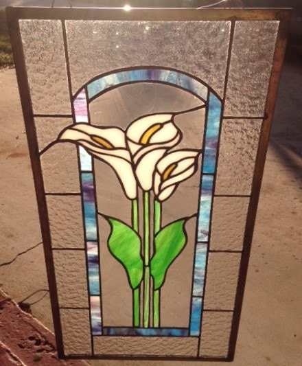 Calla Lillies in Stained Glass