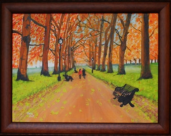 Tree line painting | Etsy