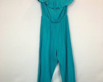 Turquoise jumpsuit | Etsy