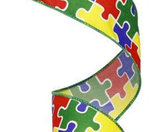 Puzzle ribbon | Etsy