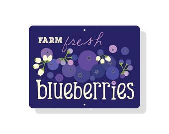 Blueberry sign | Etsy