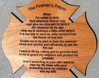 Firefighter prayer | Etsy