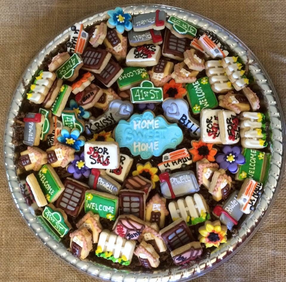 House warming/ open house sugar cookies for a tray