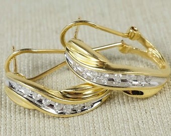 Omega back earrings | Etsy