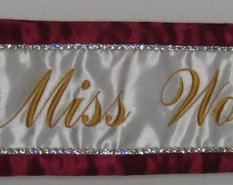 Miss america sash | Etsy