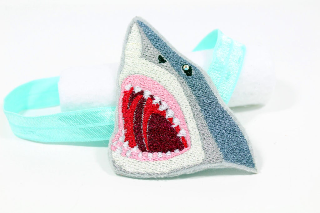 Great White Shark Headband Shark Week Gifts by KawaiiHairCandy