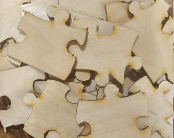 Wood puzzle pieces | Etsy