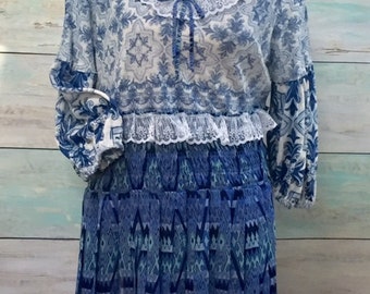 Delft blue dress | Etsy