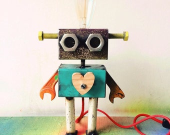 Robot lamp | Etsy